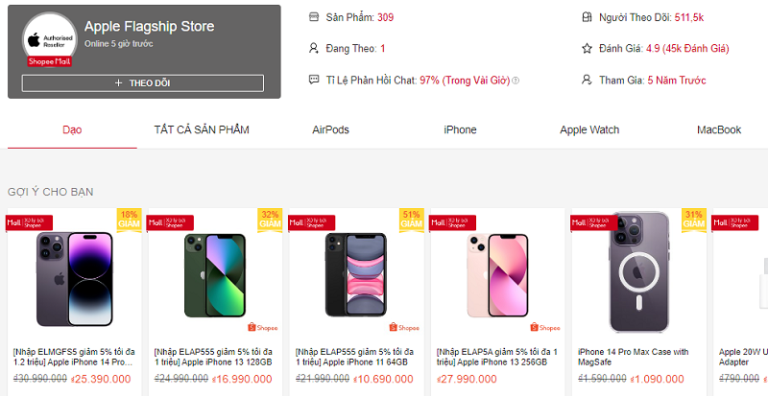 7 Shop bán điện thoại uy tín nhất trên Shopee hiện nay - Naototnhat.com